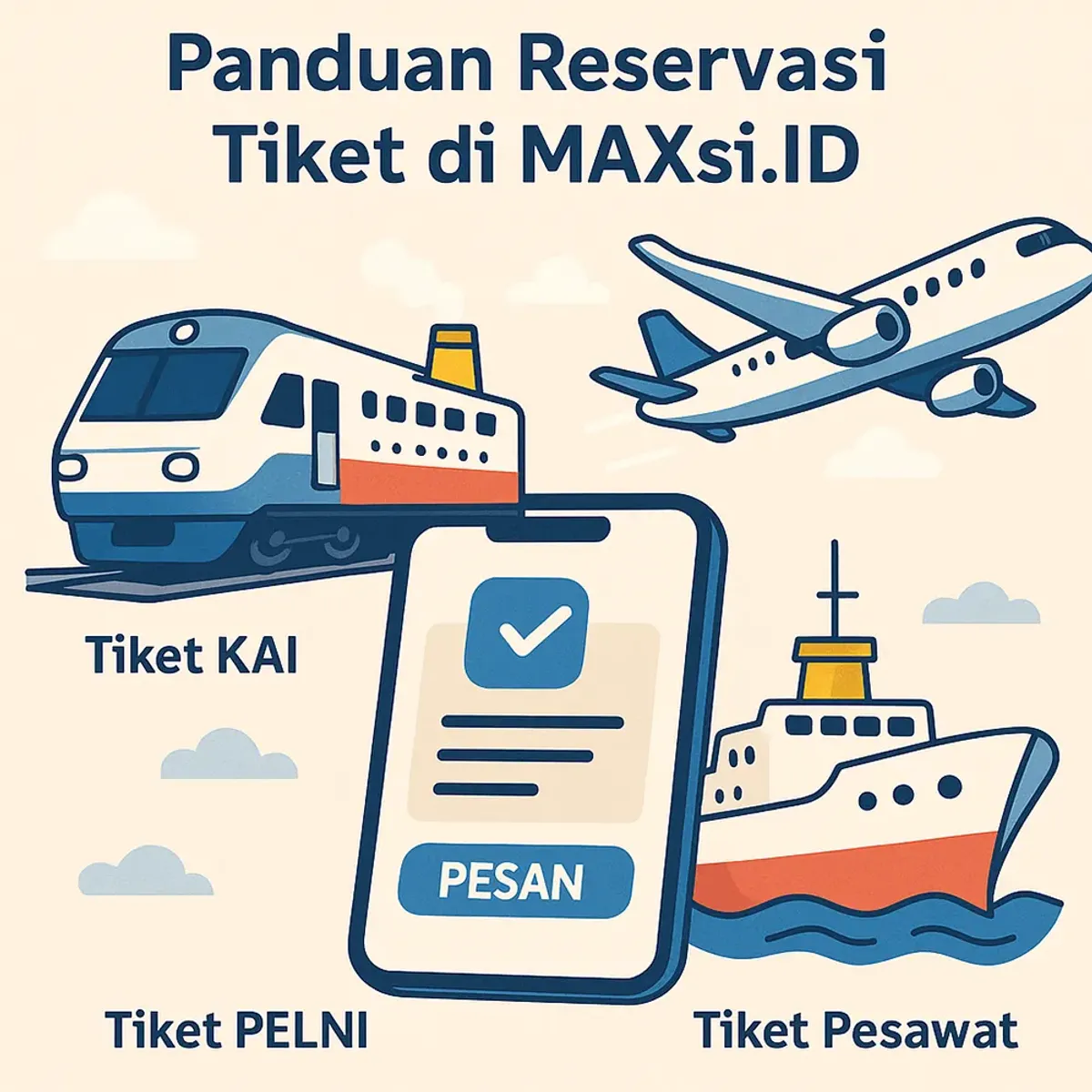 Panduan Reservasi Tiket KAI, PELNI, dan Pesawat di MAXsi.ID